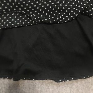 dELiA*s | Dresses | Delias Sheer Overlay Black White Pokey Dot Peter ...